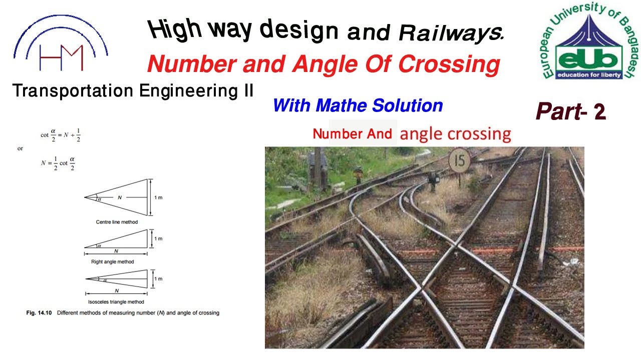 Number And Angle Of Crossing,,, Transportation 2 - YouTube