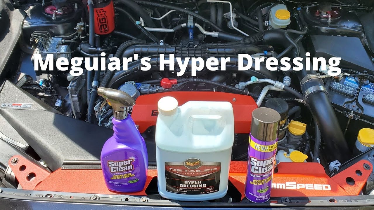 How To Clean Your Engine with SuperClean and Meguiars Hyper Dressing ...