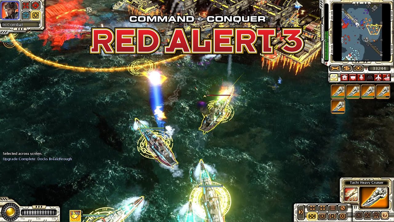 Command & Conquer Red Alert 3 Corona MOD Rising Sun Naval Map Gameplay ...