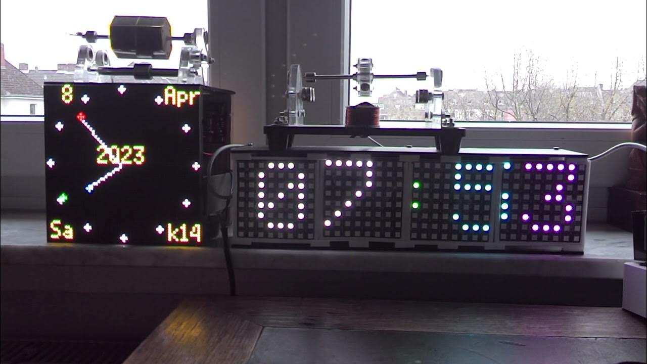 Micropython Interstate 75 W Analog Clock LED Matrix HUB75 64 x 64 - YouTube