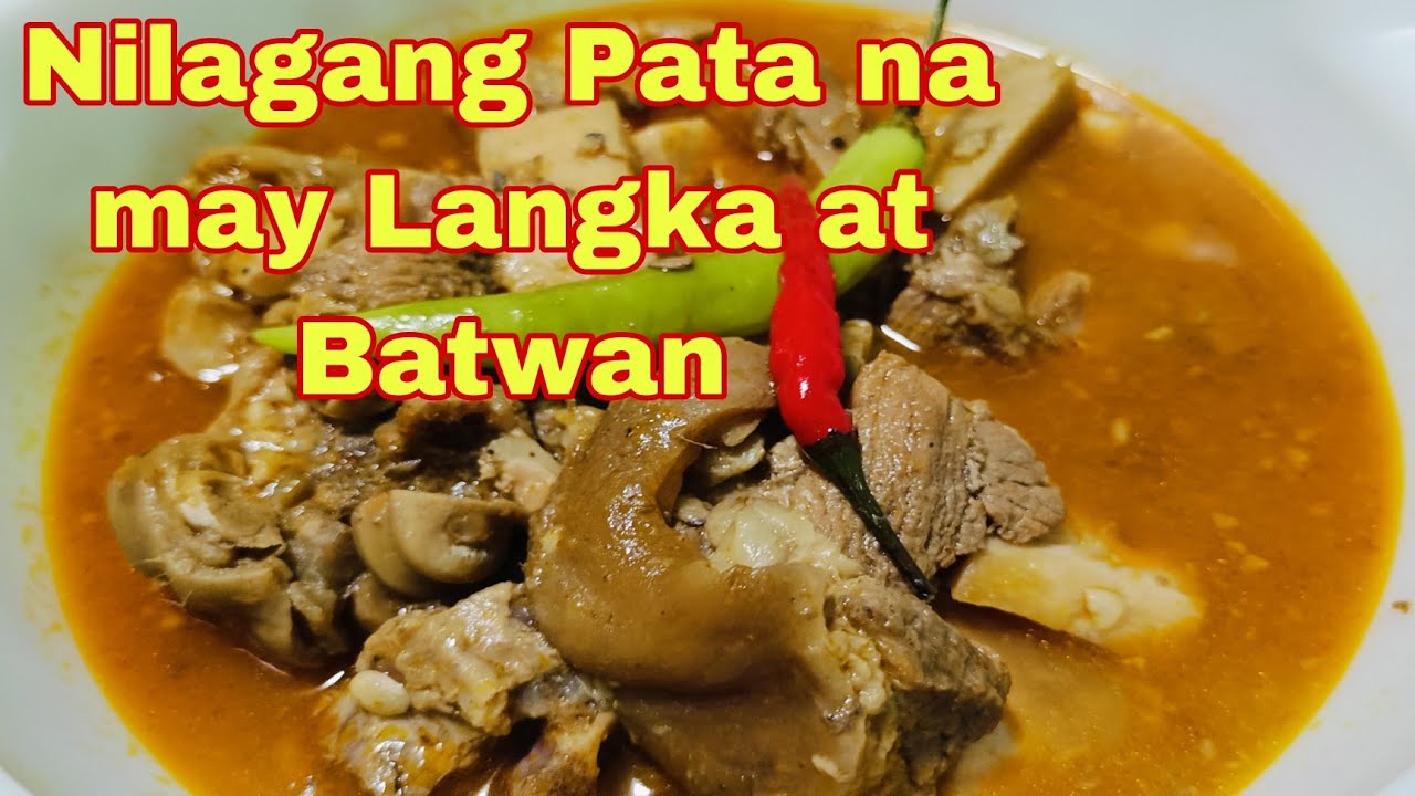 Ang sarap nitong NILAGANG PATA NG BABOY | Nilagang Pork pata na may ...