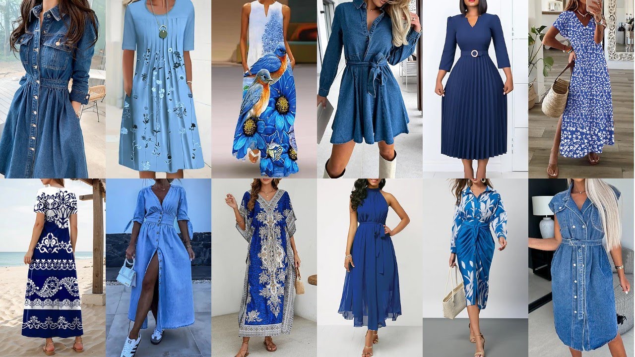 Ideas 1137 Luxury collection Fashion trends Style blue color with ...