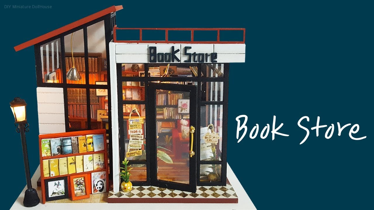 DIY Miniature DollhouseㅣBook Store 2ㅣ서점 미니어처ㅣ박소소 - YouTube