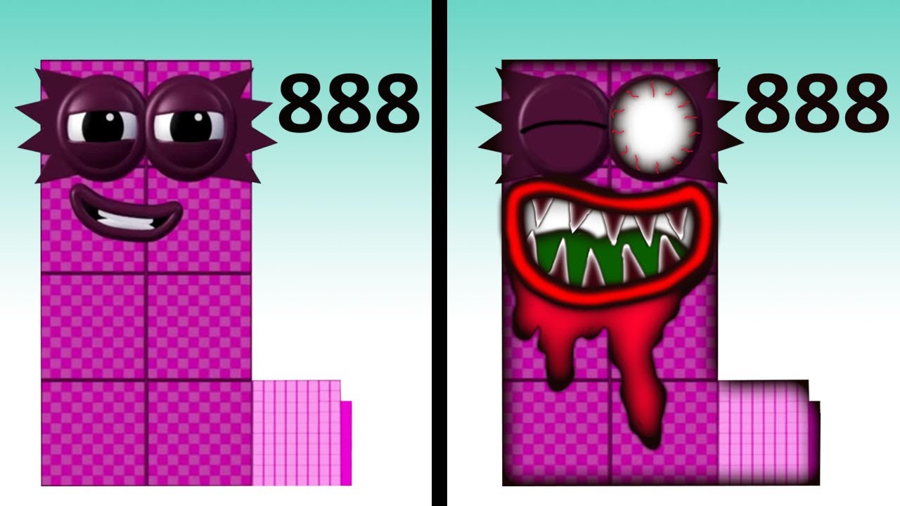 New Numberblocks 888 As Horror/Monster Version - YouTube