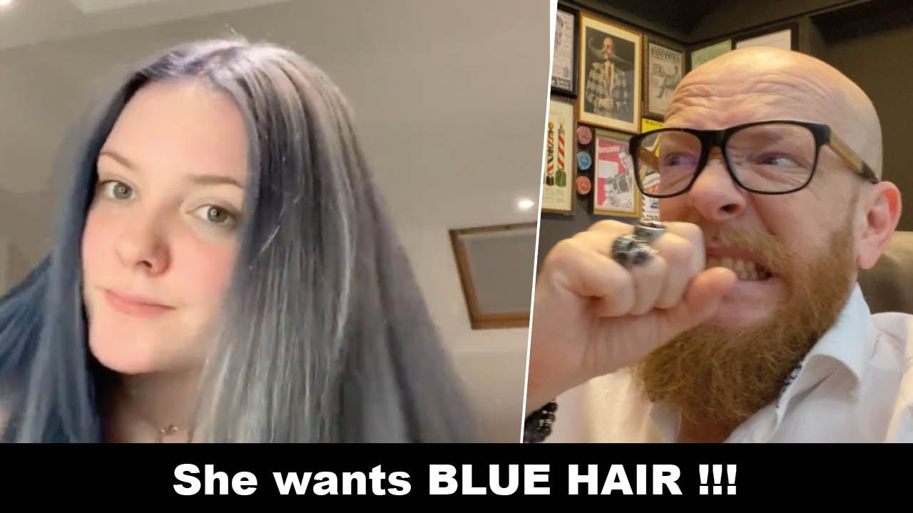 They Want BLUE HAIR… But It Went SO Wrong! Hairdresser Reacts to Hair ...