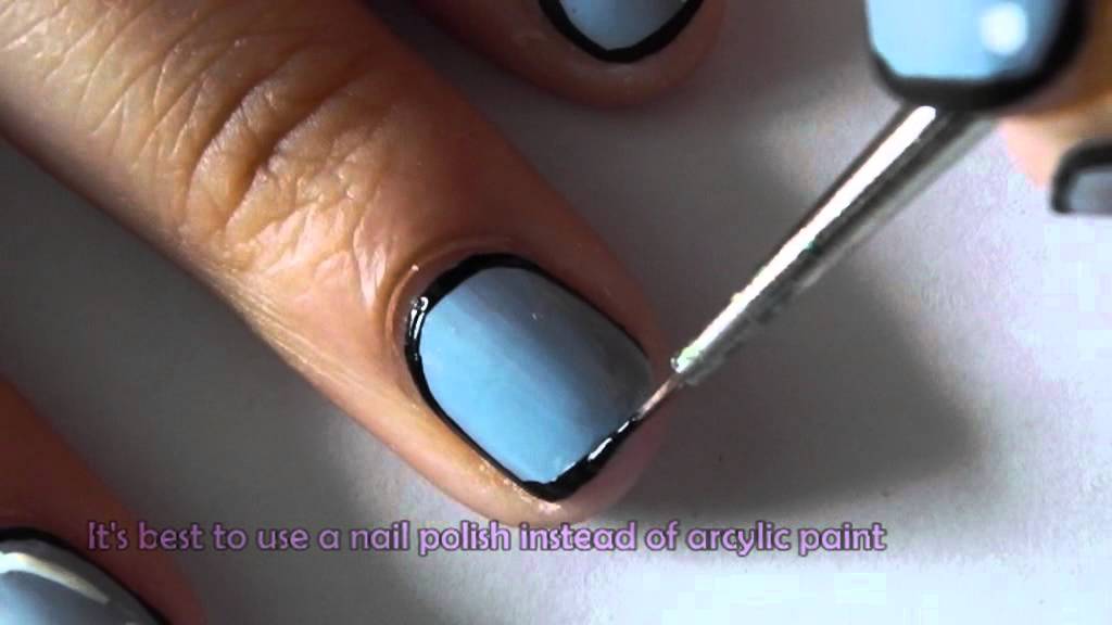 Animated Cartoon Nail Art Tutorial - YouTube