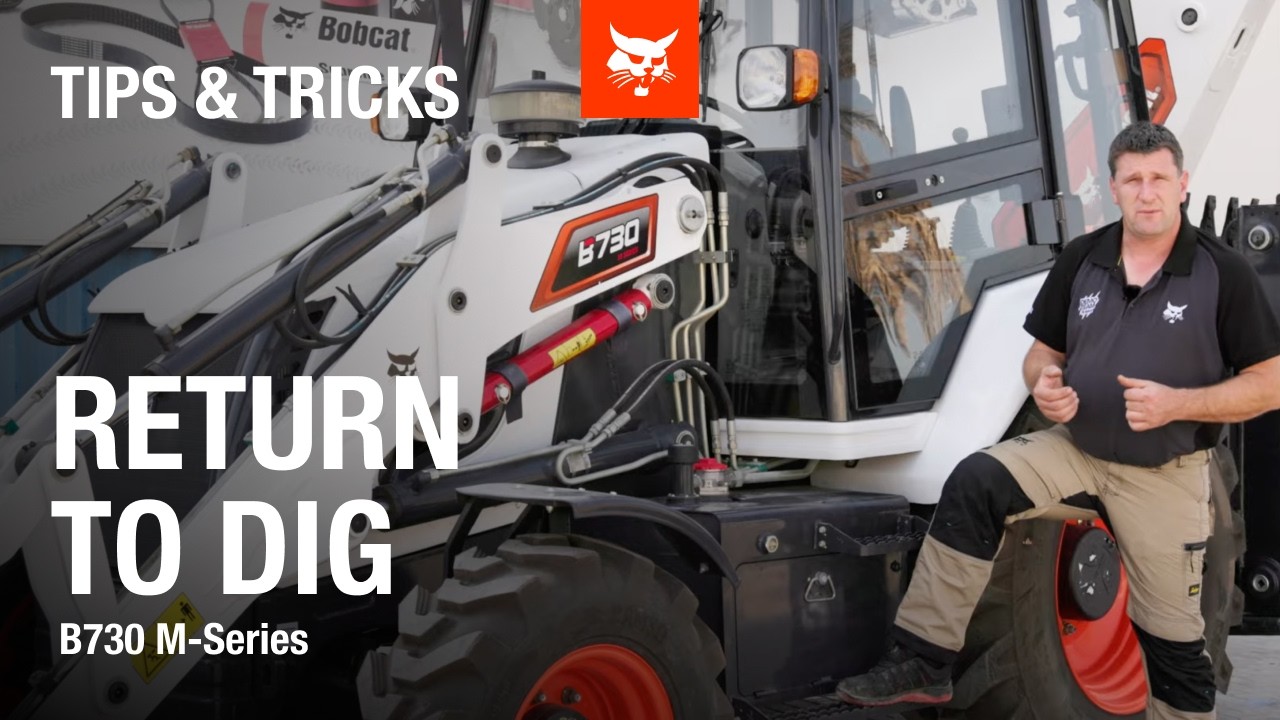 Backhoe Loader B730 M-Series - Return to dig - YouTube
