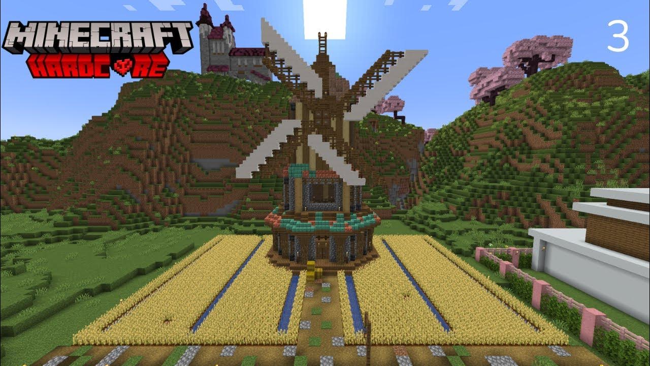 J'ai crée un MAGNIFIQUE MOULIN sur MINECRAFT HARDCORE 1.21 - YouTube