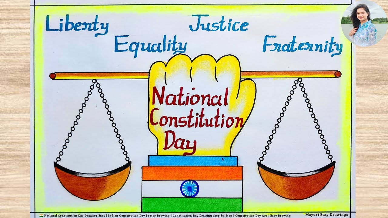 🇮🇳 National Constitution Day Drawing | How to Draw Indian Constitution ...