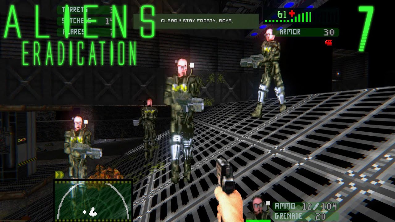 Let's Play Aliens Eradication Ep.7 Holding The Line - YouTube