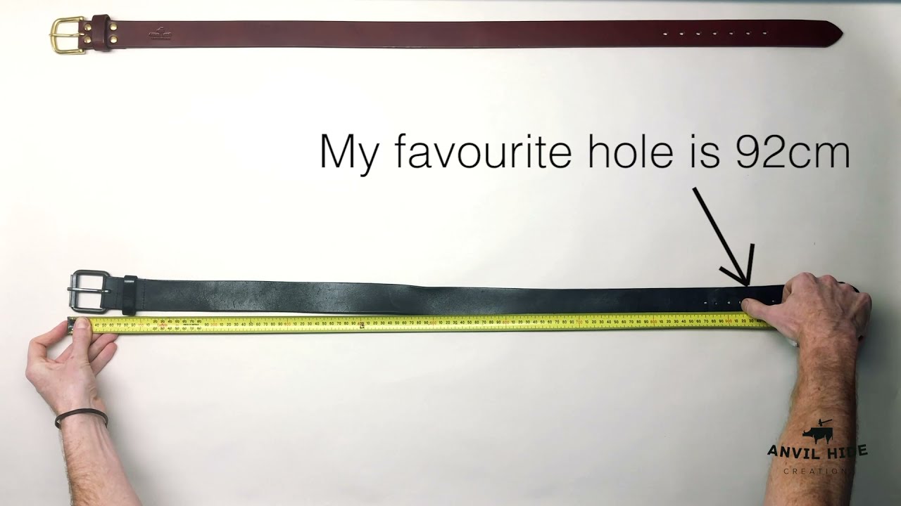 The Anvil Hide belt size guide - YouTube