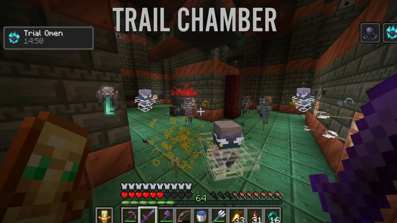 EPIC TRIAL CHAMBER FIGHT IN MINCECRAFT (TRAIL OMEN) - YouTube