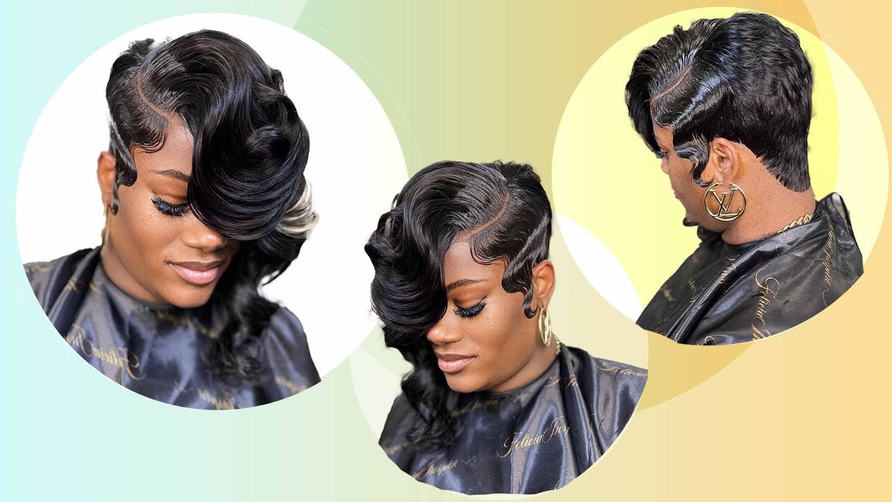 How To Lace Closure Quickweave With Fingerwaves Tutorial | - YouTube