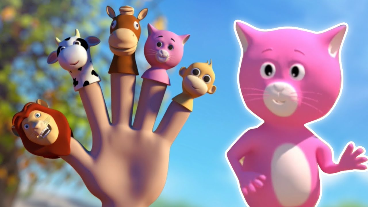 Động vật ngón tay gia đình | vần ngón tay | Learn Animals | Finger ...