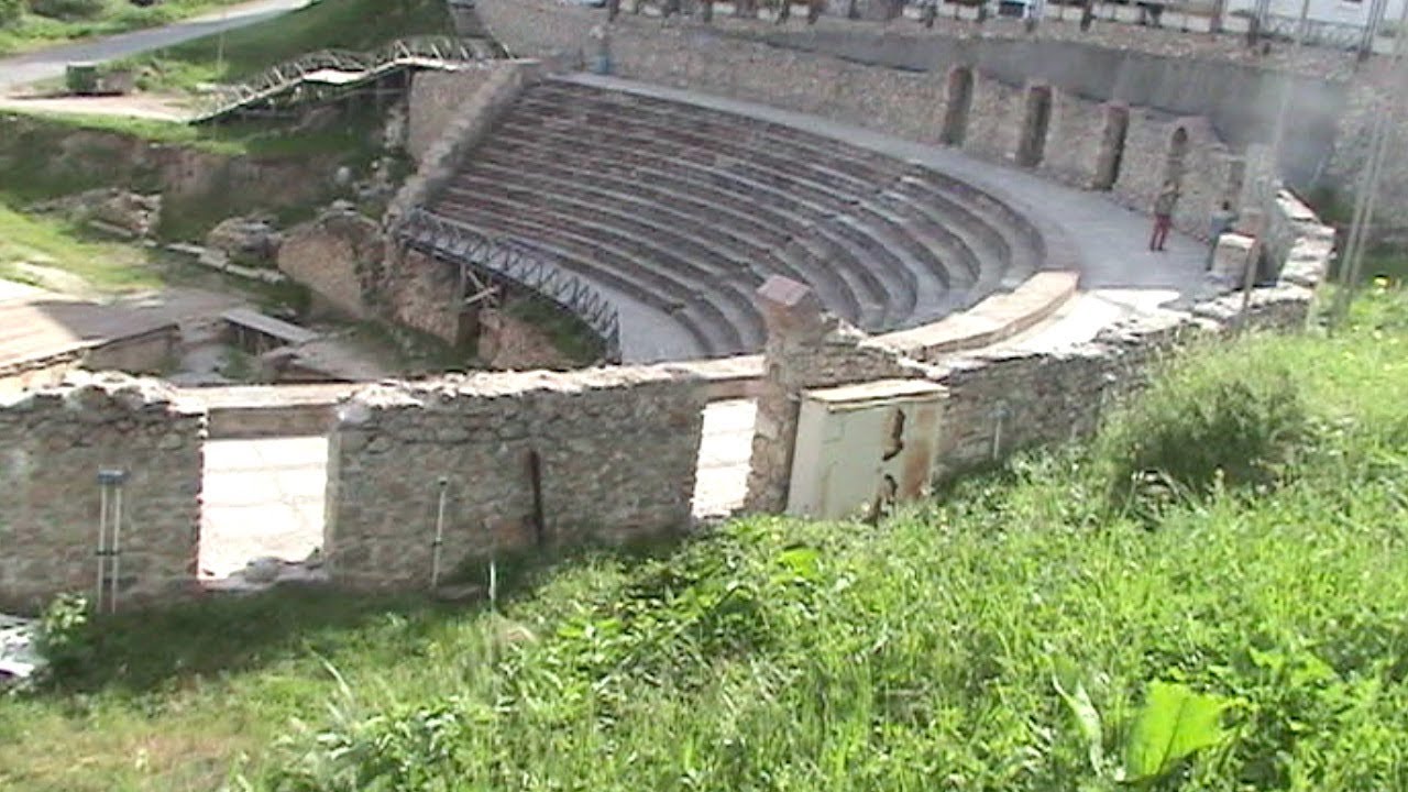 E Europe1 042: Macedonia: Ohrid 7: cont’d walkabout to Roman Odeon & Fort’s Upper Gate SD 480p ...