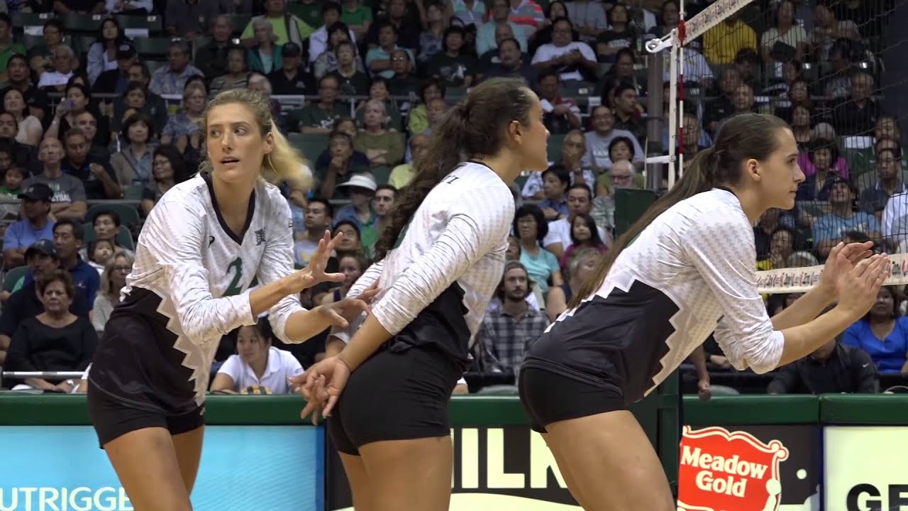 Hawaii Women's Volleyball Highlights vs UC Davis - YouTube