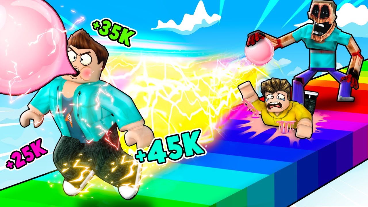 BEATING EVERY NOOBS IN BUBBLE GUM RACE CLICKER IN ROBLOX!! - YouTube