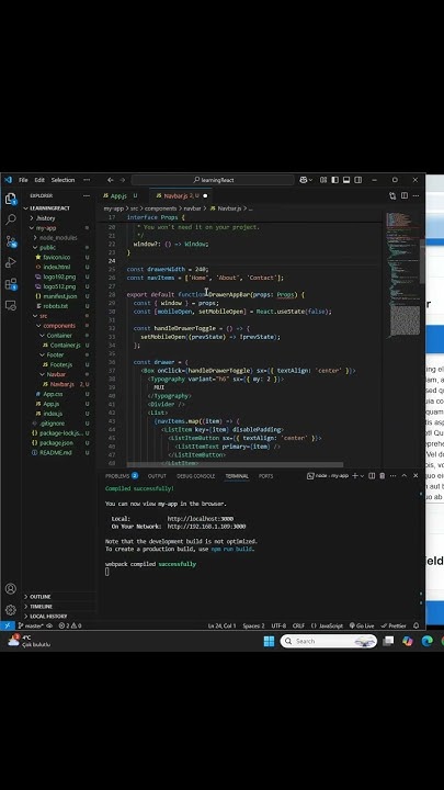 how to make navbar using react material ui - تعلم الرياكت من الصفر حتى الاحتراف - YouTube