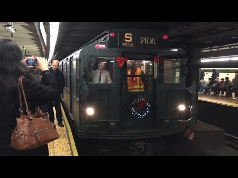 ᴴᴰ 2018 MTA R1-9 Holiday Vintage Train Action - YouTube