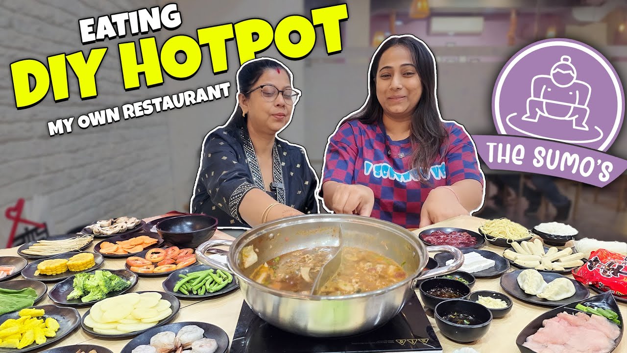 Eating DIY HOTPOT at my own restaurant "The Sumos" | Authentic Chinese ...