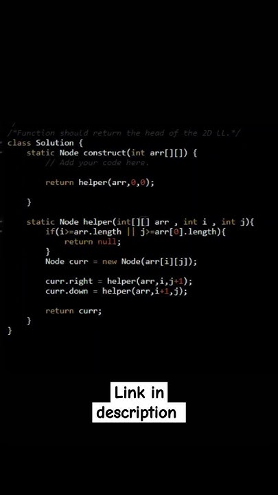 Gfg Today POTD | Linked List Matrix| #coding#dsa #consistency #programming#trending # ...