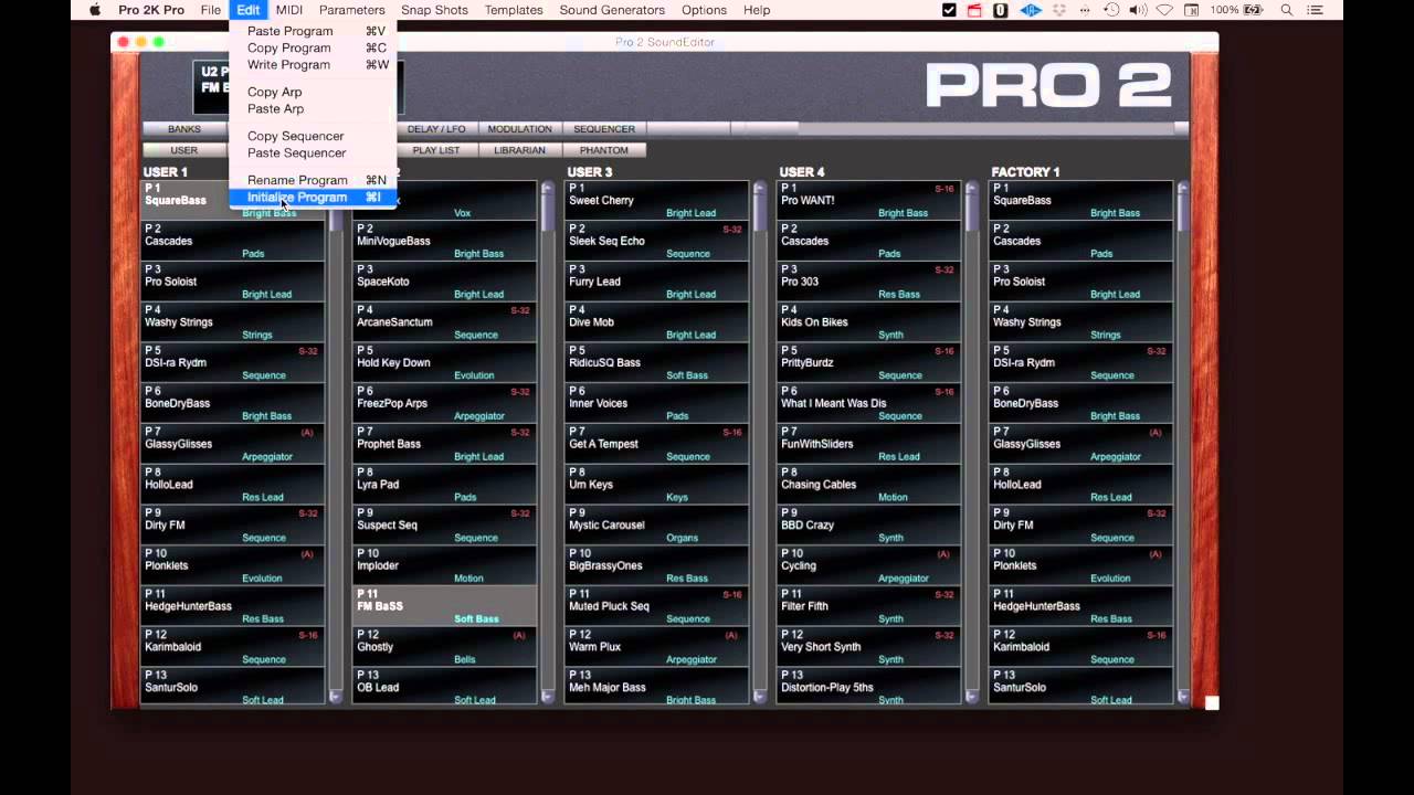 Soundtower's Sound Editor for DSI PRO 2 - Main Panels - YouTube