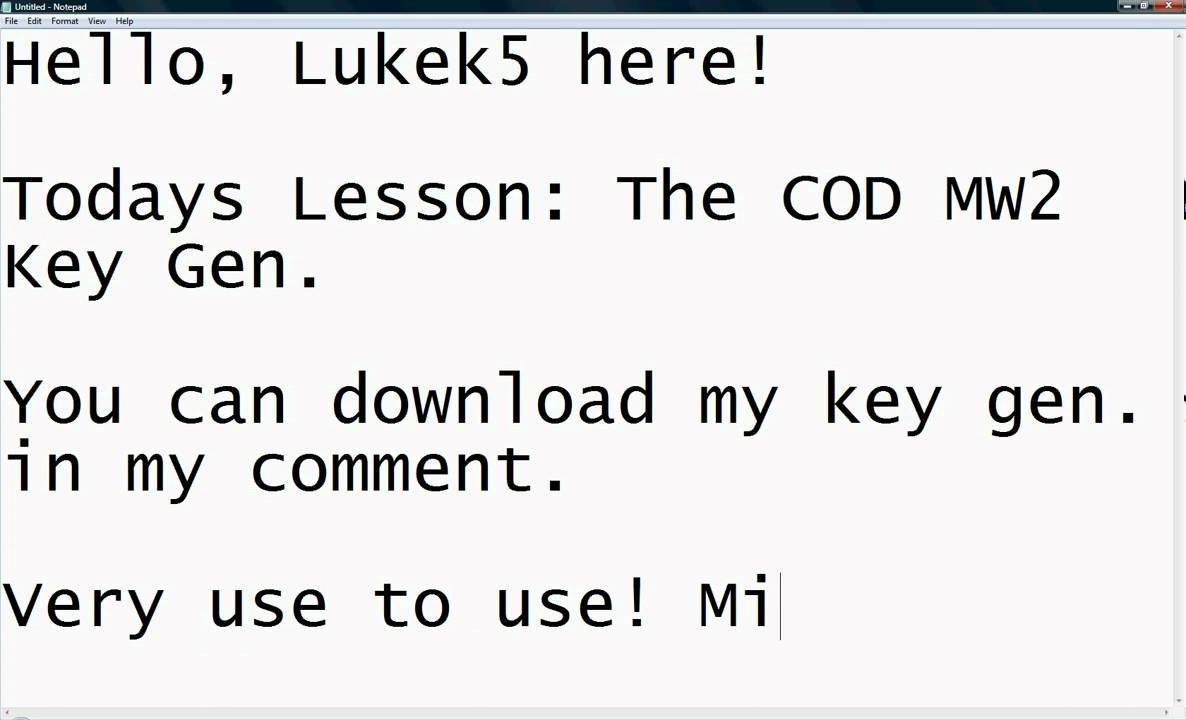 COD MW2 CD-Key Generator - YouTube