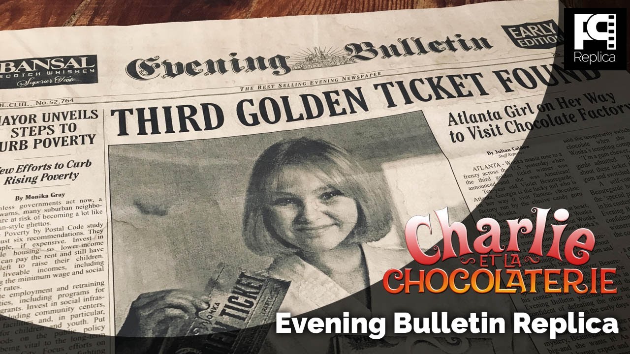 Evening Bulletin (Charlie and the Chocolate Factory) - REPLICA - YouTube