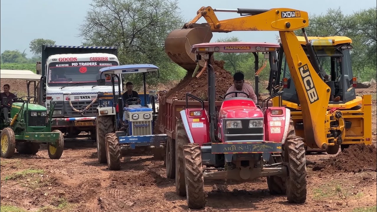 Jcb 3dx Mitti Loading Video With Eicher380 and Truck253 | Jcb Gadi wala ...