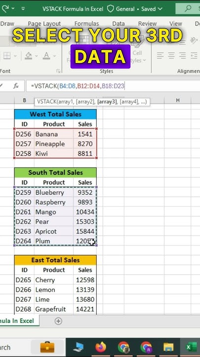 #Excel Pro Trick: VSTACK Formula In Excel. - YouTube