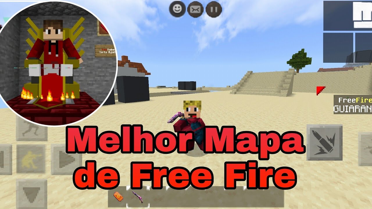 Melhor mapa/addons de free fire para o Minecraft pe (download na ...