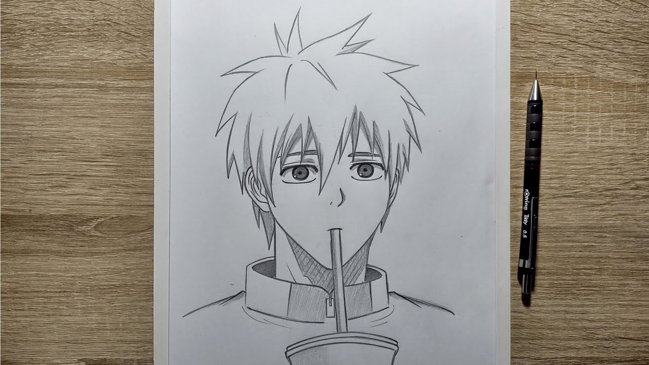 How to draw Kuroko Tetsuya step-by-step [ KUROKO NO BASKET ] - YouTube