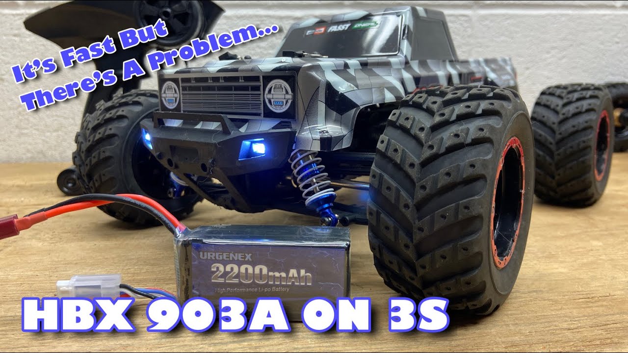 HBX 903A 3S Speed Run & Bash - Stock ESC Does Not Like 3S - YouTube