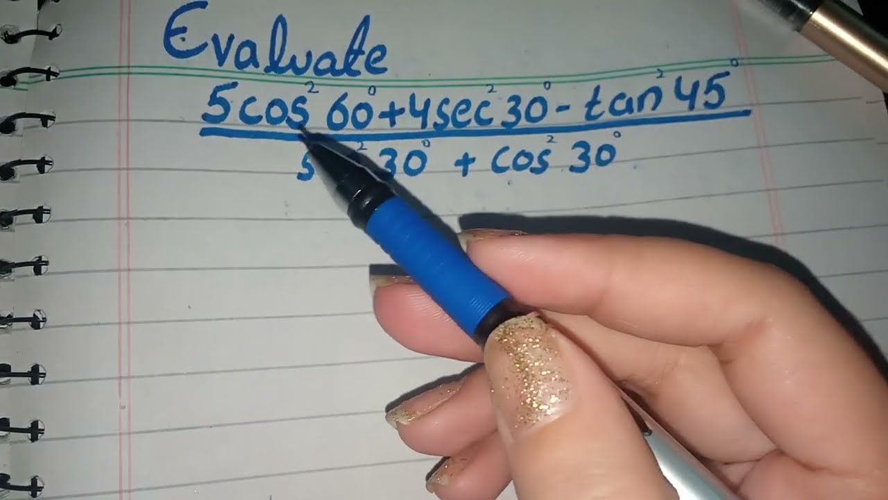 5 Cos 2 60 4sec 2 30 tan 2 45 sin 2 30 cos 2 30 5cos2 60 4sec2 30