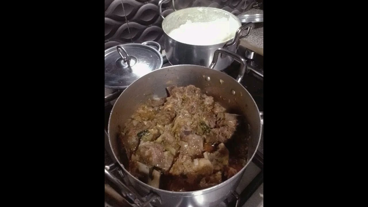 Let's make pap with cabbage and meaty beef bones😋 - YouTube