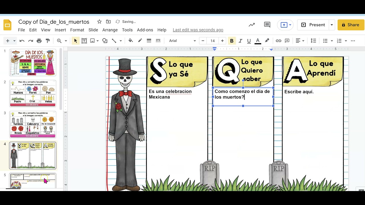 Dia de los Muertos (day of the dead) Digital Graphic Organizers - YouTube