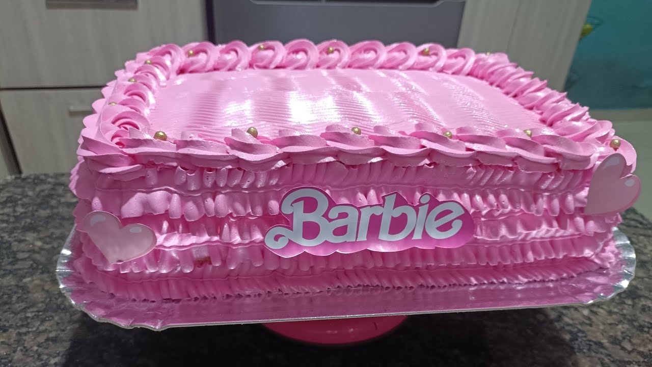 Decoração de bolo: Barbie todo rosa - YouTube