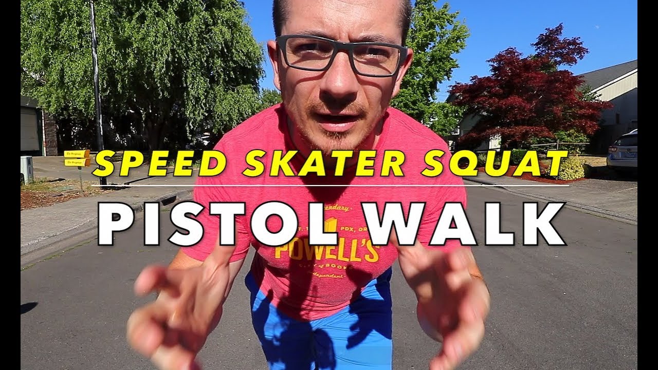 Speed Skater Squat Pistol Walk - YouTube