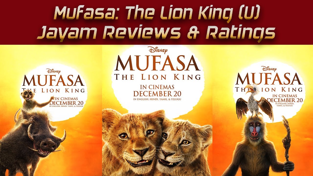 Mufasa The Lion King - Reviews & Ratings | Jayam Reviews - YouTube
