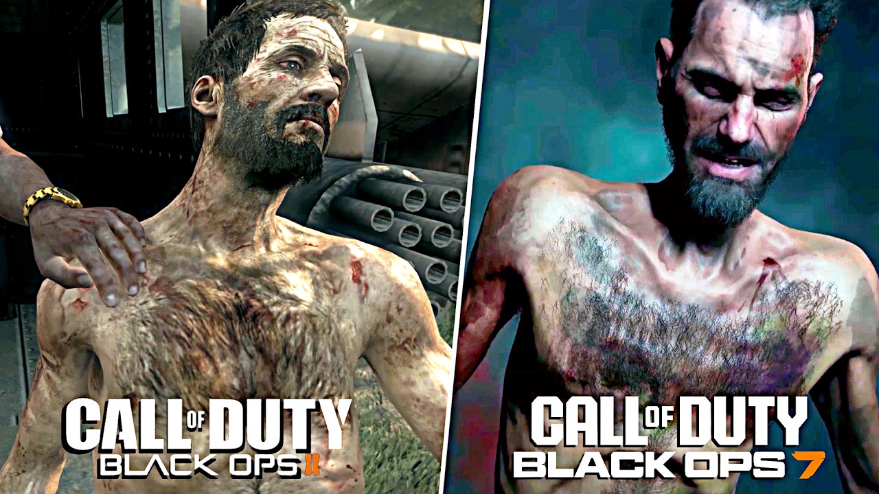 Alex Mason Saves Woods vs David Mason Saves Woods Scene - BO2 vs BO7 ...