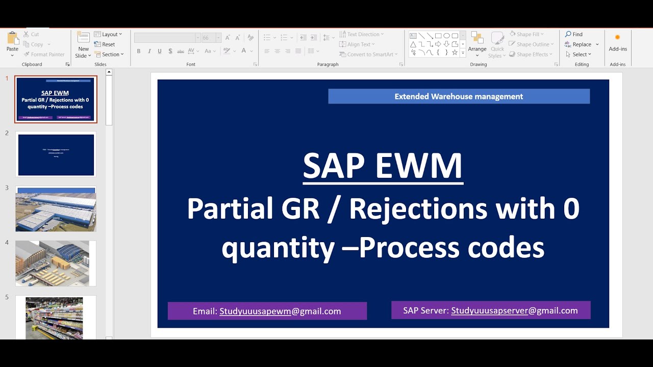 SAP EWM - Partial GR with process codes/Rejection with 0 quantity - YouTube