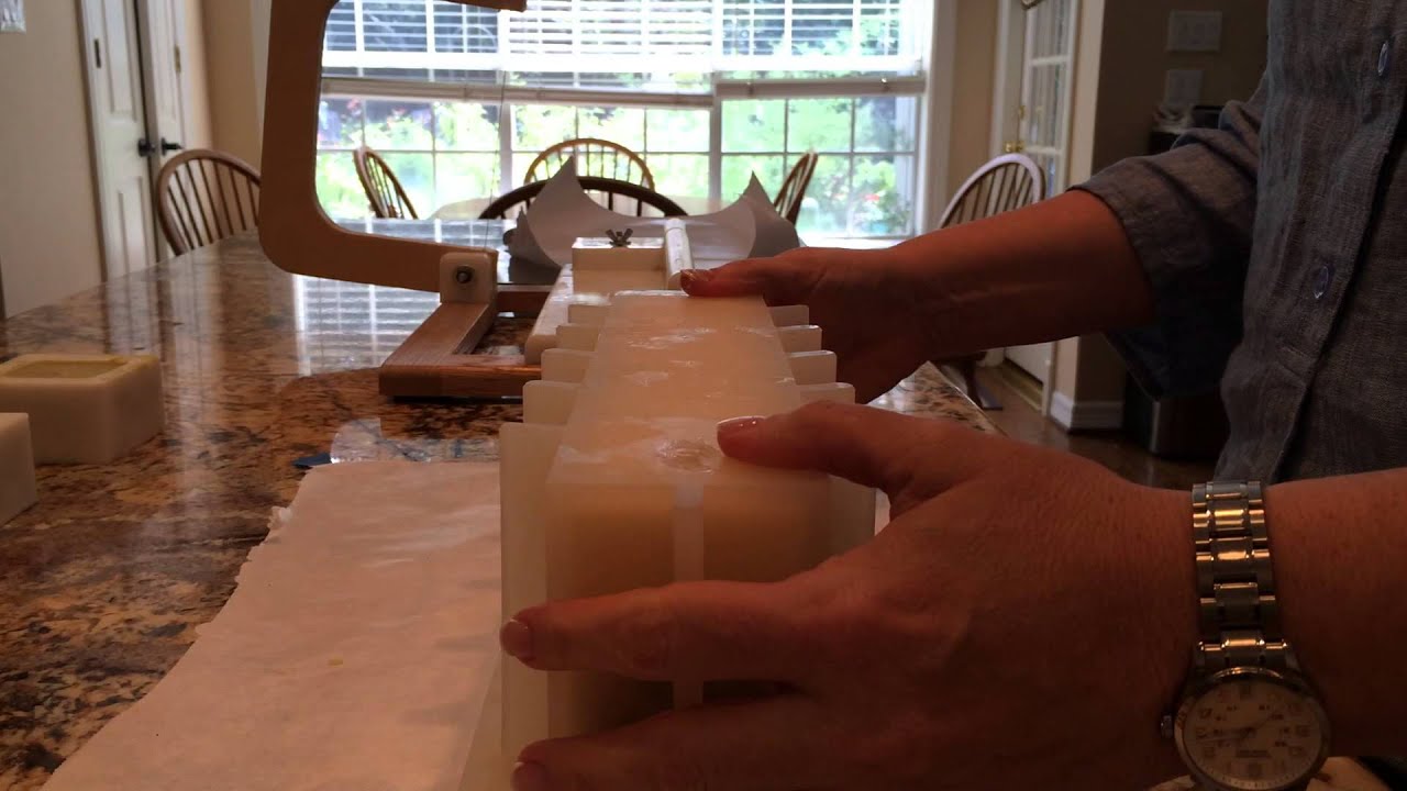 Unmolding Cold Process Soap From Tall Skinny Silicone Mold - YouTube