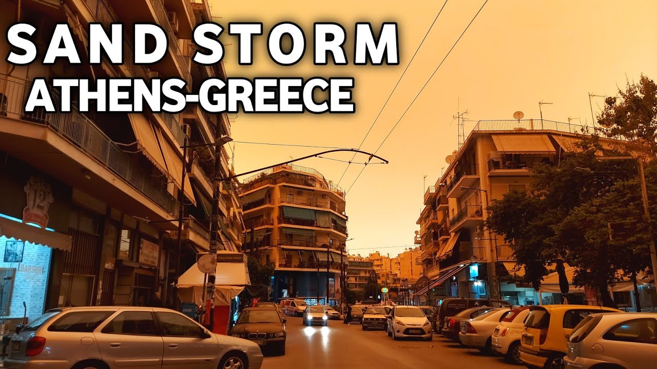 SAND STORM IN ATHENS-GREECE 2024 - YouTube