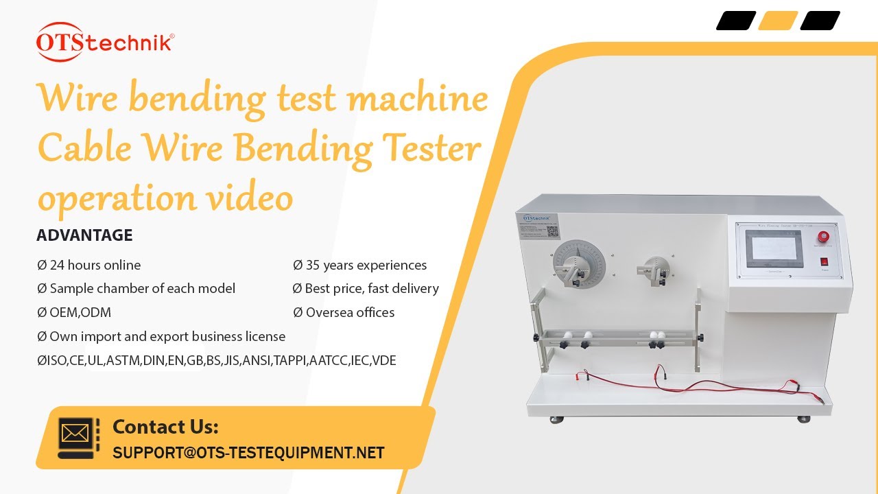 Wire bending test machine/Cable Wire Bending Tester operation video ...