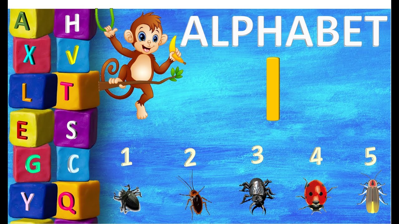 Counting with Alphabet ' I ' IGLOO INSECTS ICE CREAM - YouTube