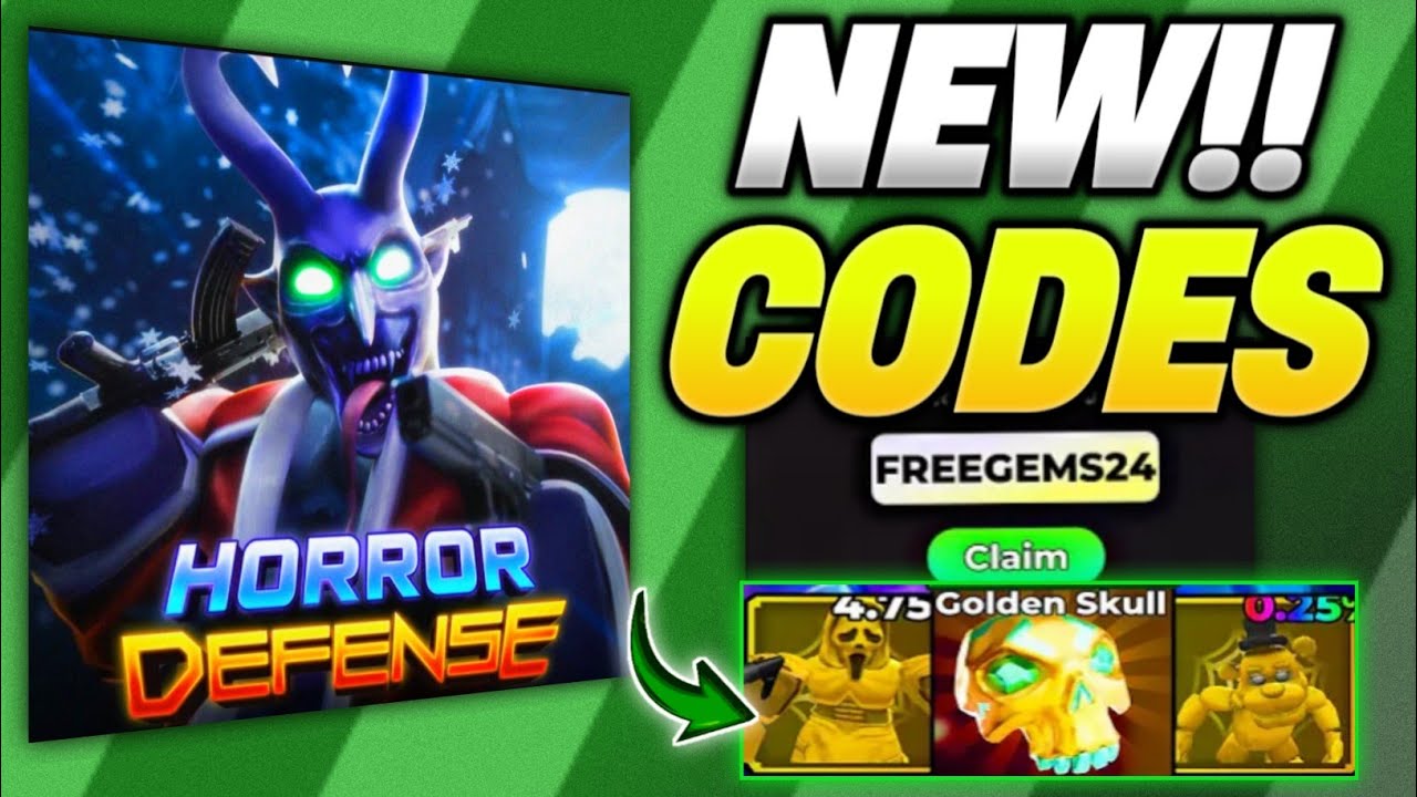NEW YEAR🎁ALL WORKING CODES FOR HORROR TOWER DEFENSE! ROBLOX HORROR ...
