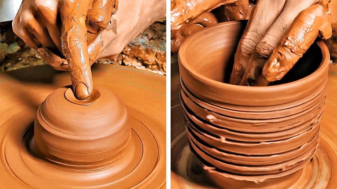 Relaxing Pottery: Making Clay And Ceramic Crafts - YouTube