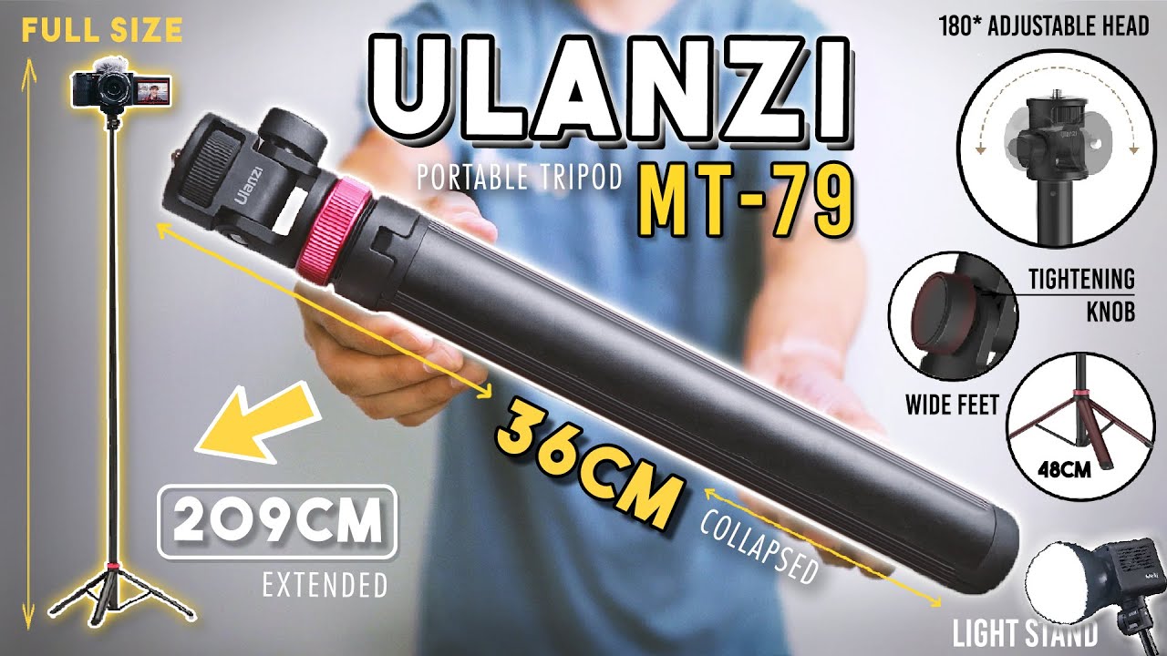 Ulanzi MT-79 Review | 209cm Extendable Tripod | $26 Light Stand - YouTube