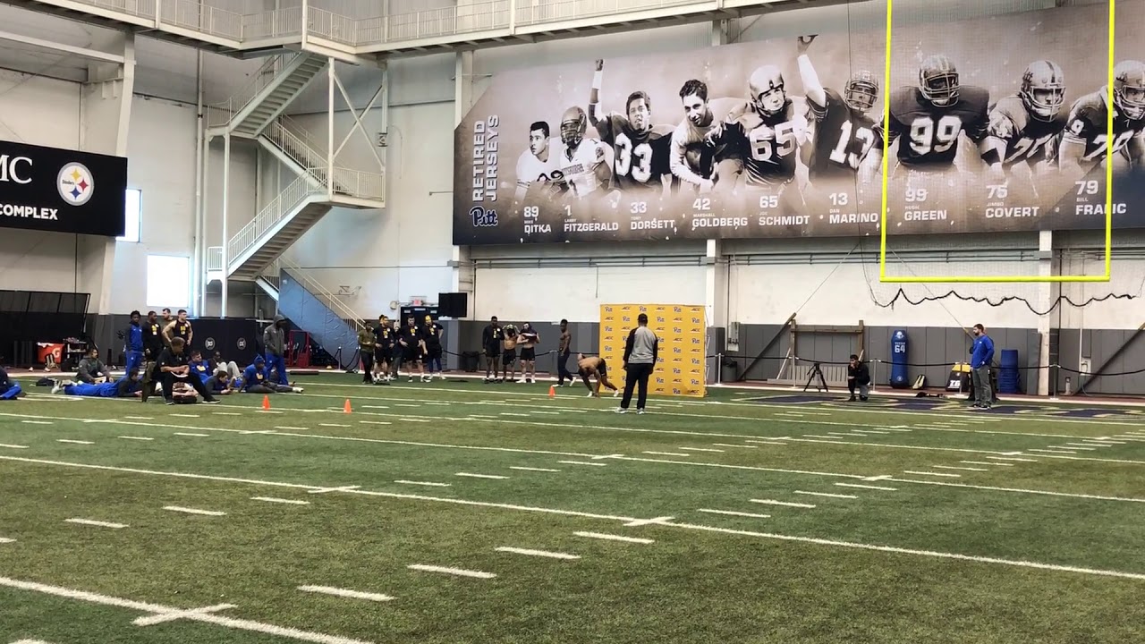 Pitt Football 40 Yard Dash 3/20/19 | Pitt Pro Day | PSN - YouTube