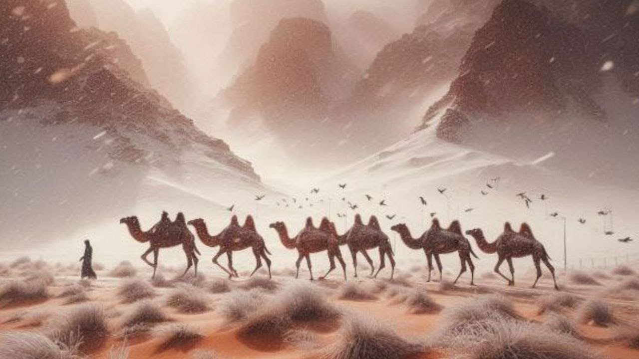Climate change! The Saudi Arabian desert is freezing - YouTube